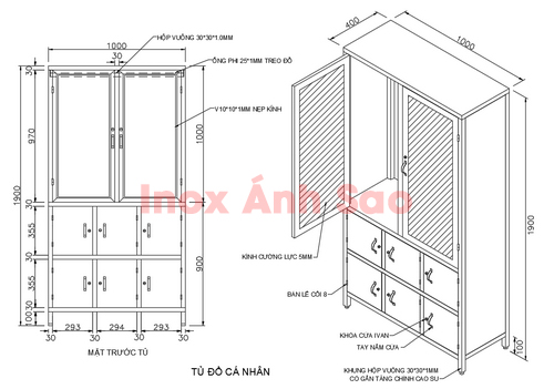 TỦ ĐỒ CÁ NHÂN Y40 | iBh | Công Ty TNHH INOX Ánh Sao