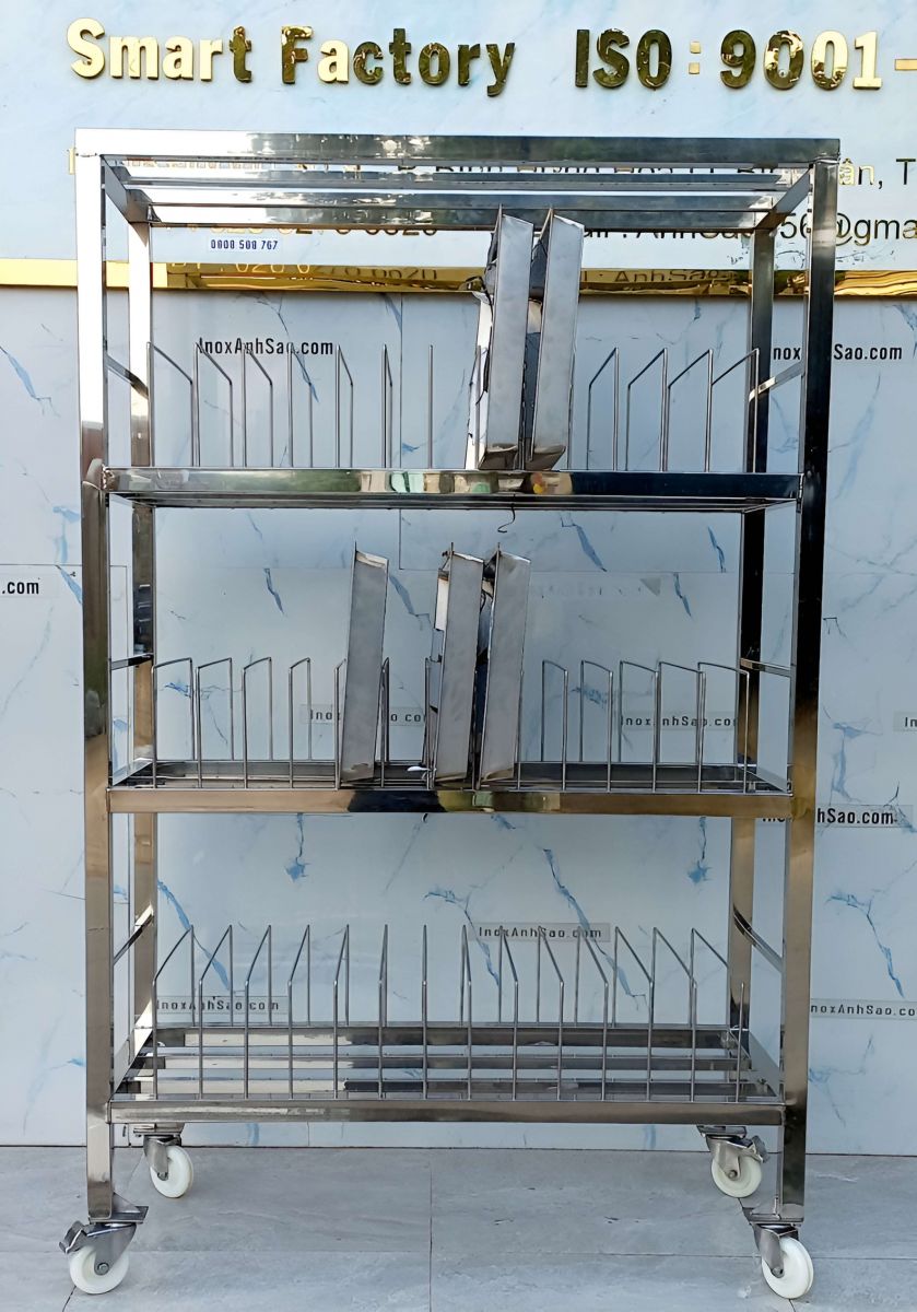 XE ĐẨY KHAY INOX 304 K13 | WoJ | Công Ty TNHH INOX Ánh Sao