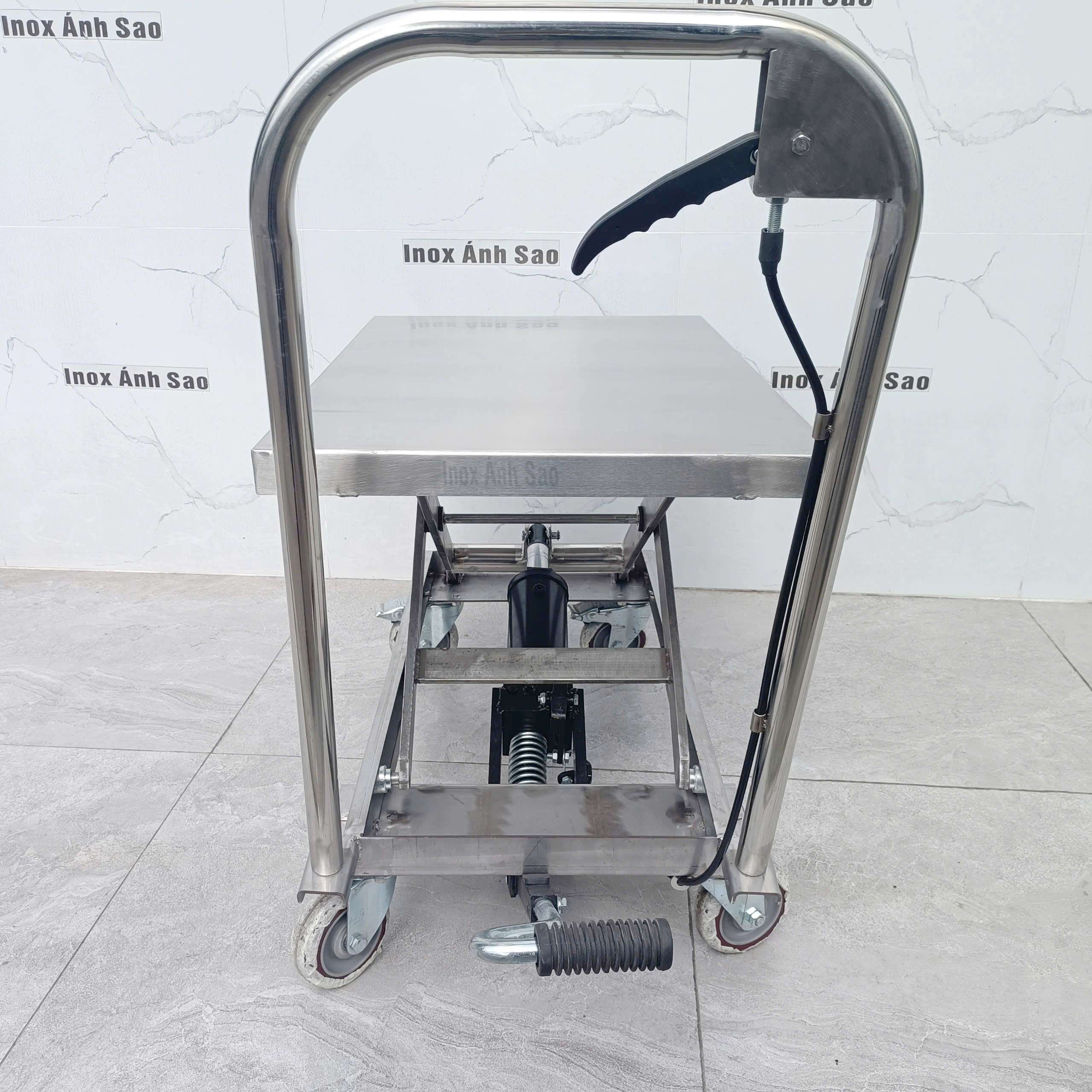 XE NÂNG INOX 304 CÓ PIITONG TĂNG CHỈNH ĐỘ CAO M85 | YBC | Công Ty TNHH ...